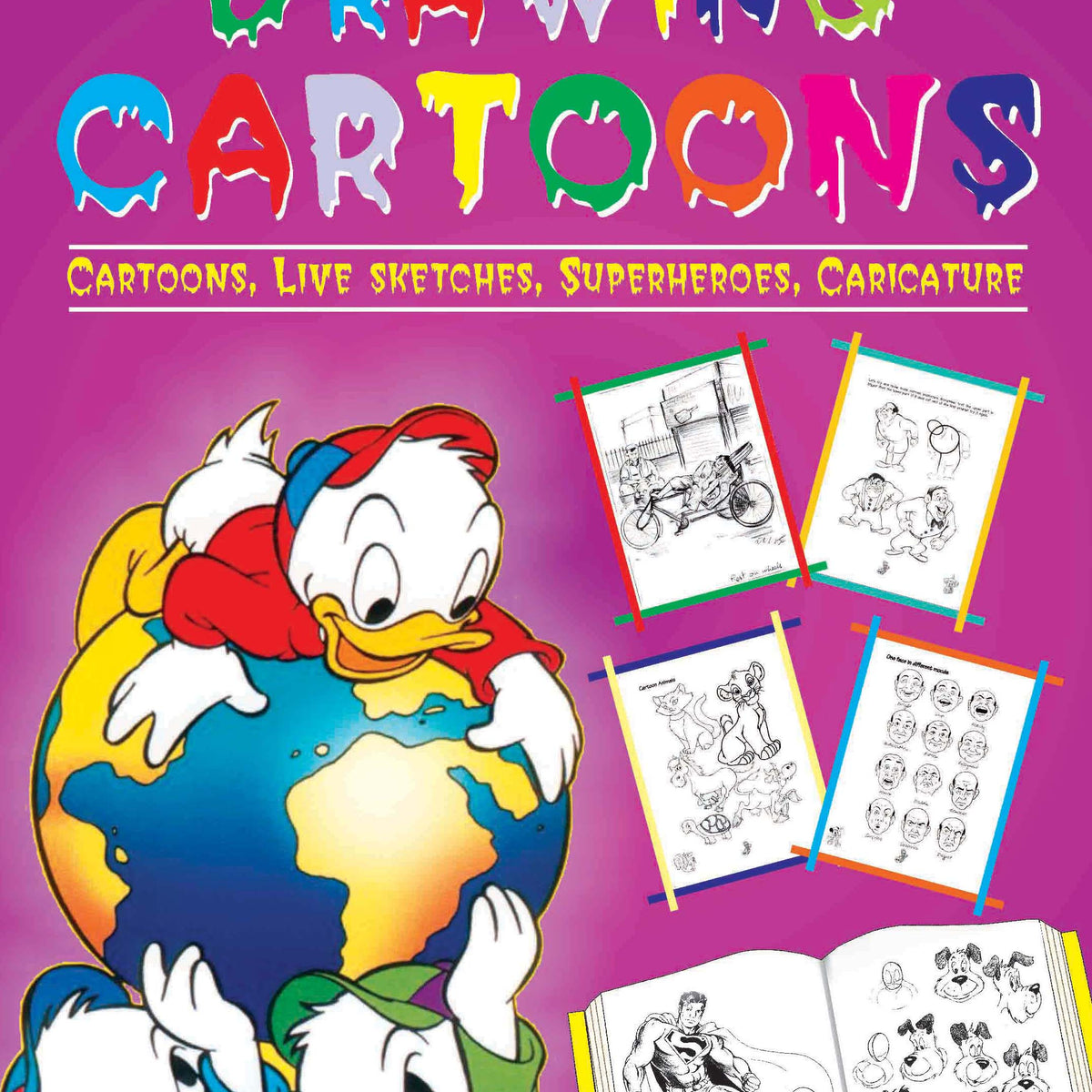 Drawing Cartoons: Learn to draw & practice Cartoon with lines, sketche ...